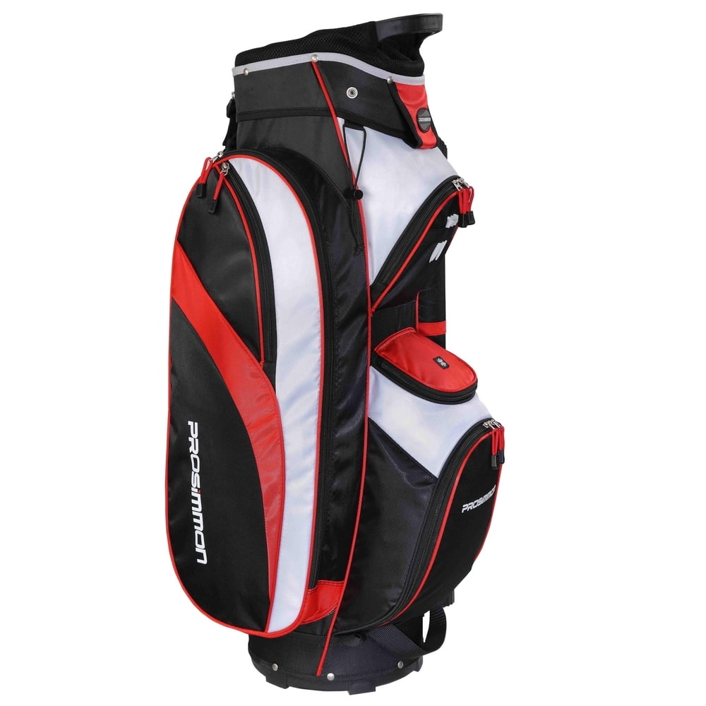 Prosimmon Tour 14-Way Cart Golf Bag - Black/Red