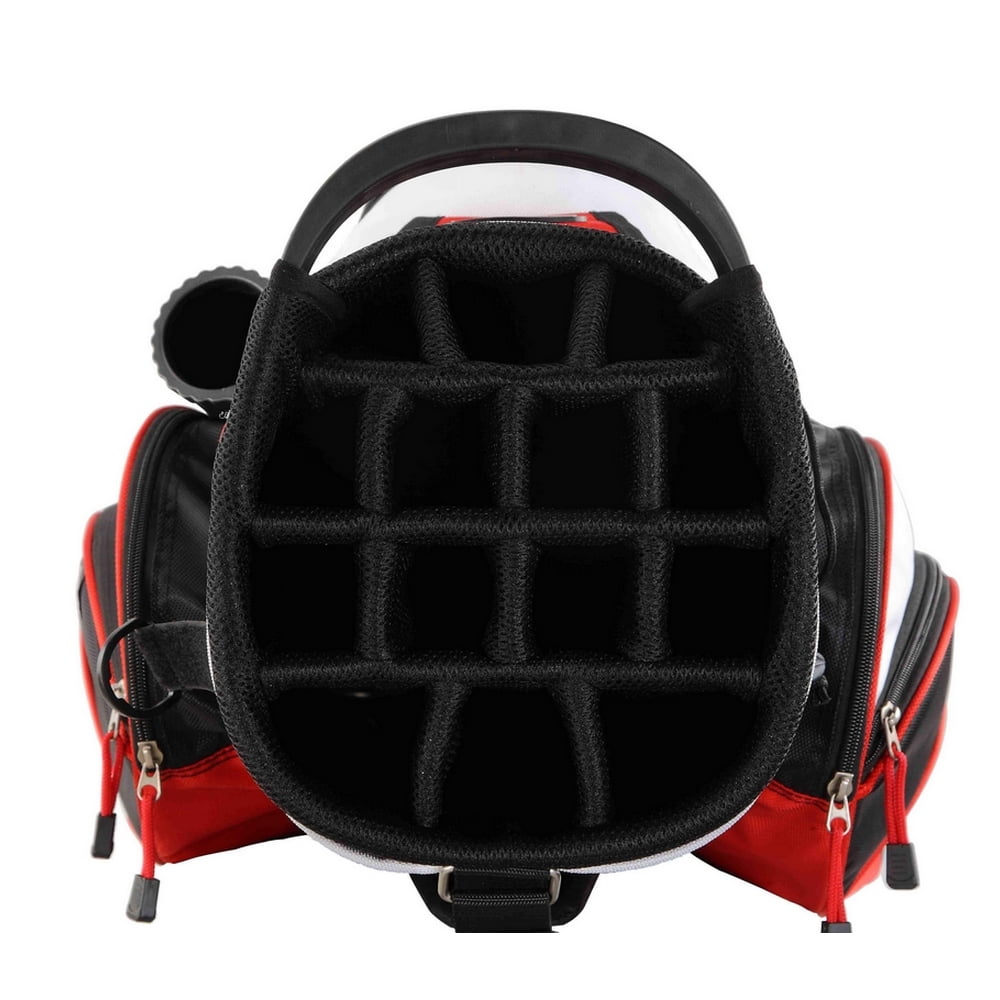 Prosimmon Tour 14-Way Cart Golf Bag - Black/Red