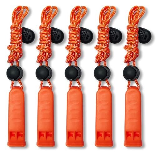 120db Emergency Whistle Survival Kit - 5 Pack
