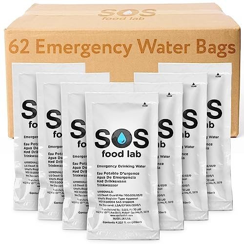 Emergency Water Supply: S.O.S. 62 Packets
