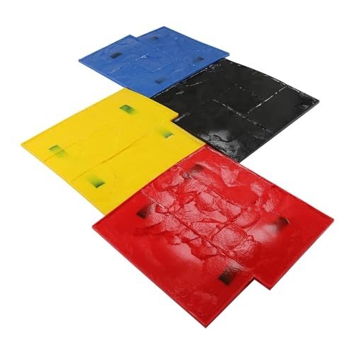 Realistic 24"x24" Concrete Texture Stamps - 4 Pcs