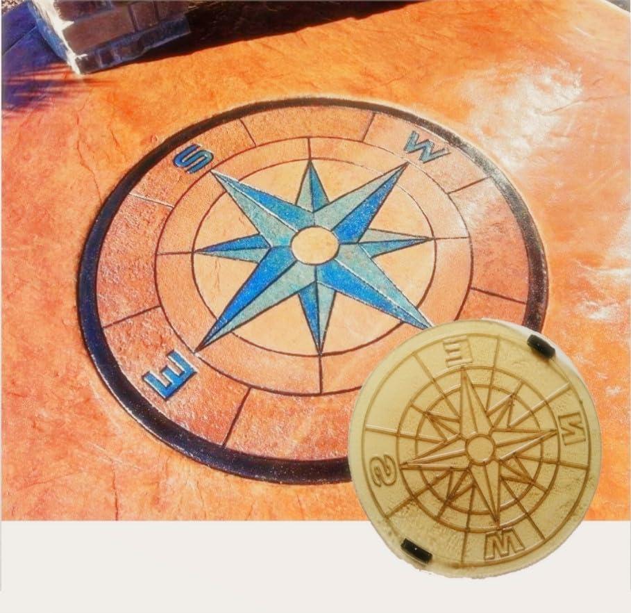 Flexible Compass Mini Concrete Stamp Mat with Handles
