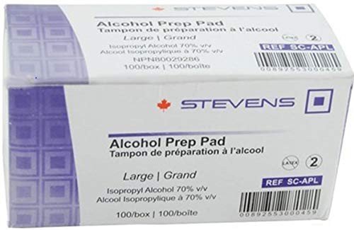 100 Pack Sterile Large Alcohol Prep Pads