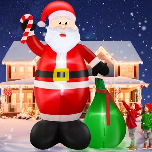 12-Foot Inflatable Santa for Festive Yard Decor
