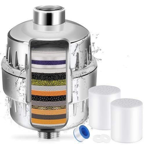 20-Stage Hard Water Shower Filter with Cartridges