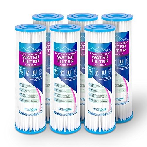6-Pack Pleated Sediment Water Filter Cartridges