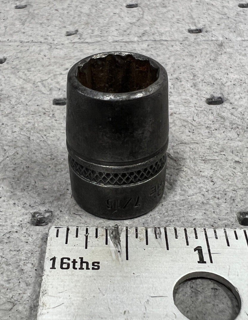 Indestro Duro Chrome 7/16" Shallow Well Socket