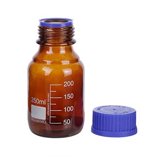 10 Pack of 250ml Amber Glass Lab Bottles
