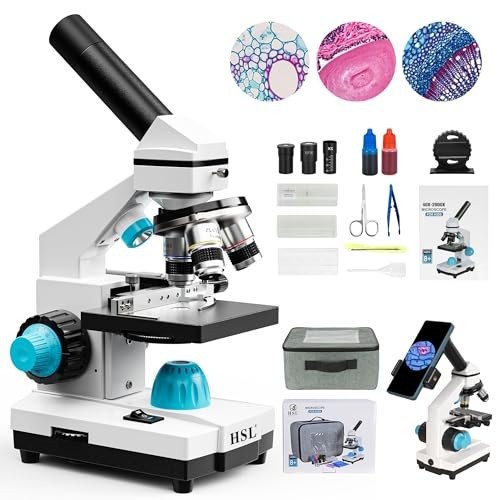 Explore Life with HSL 40X-2000X Kids Microscope