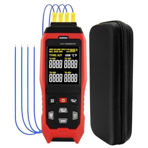 4-Channel Digital Thermocouple Thermometer with Logger