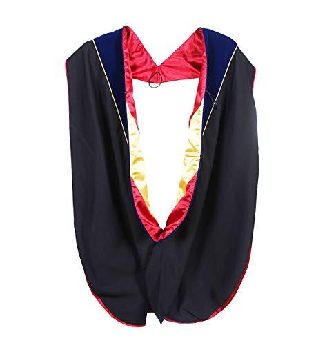 Customizable Doctoral Graduation Hood with Gold Piping