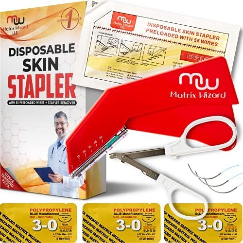 Sterile Suture Thread & Stapler Kit for Labs