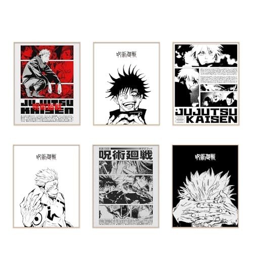 Jujutsu Kaisen Poster Set - 6 Stunning Prints