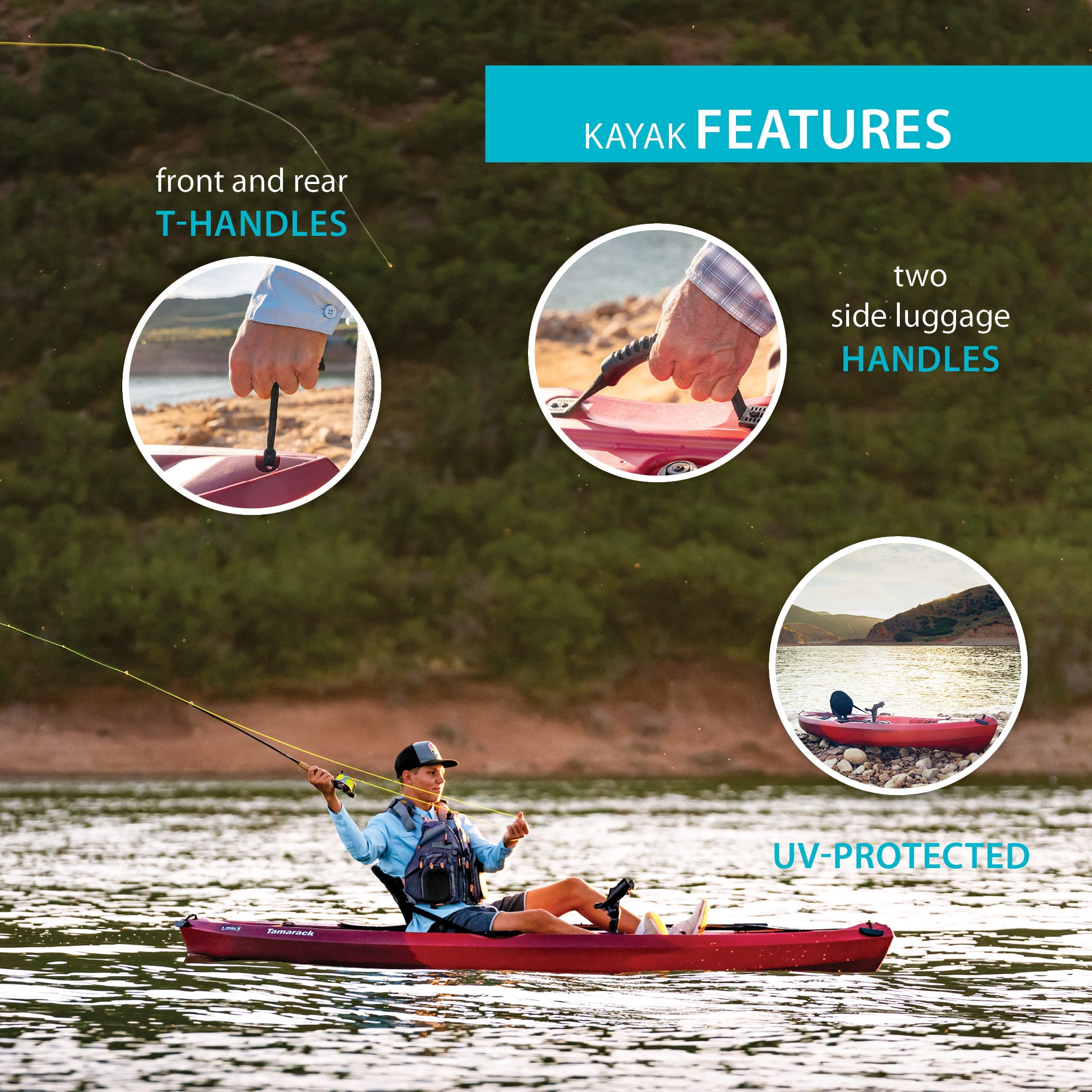 Lifetime Tamarack 10 ft. Fishing Kayak - Volcano Fusion