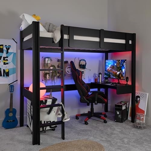 Black Storm Gaming High Sleeper Bunk Bed
