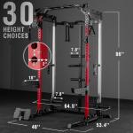 Mikolo 2000LB Power Rack with Pulley System