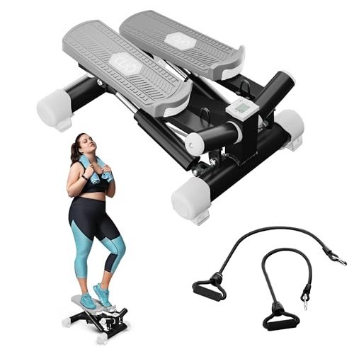 Compact Mini Stair Stepper with Resistance Bands