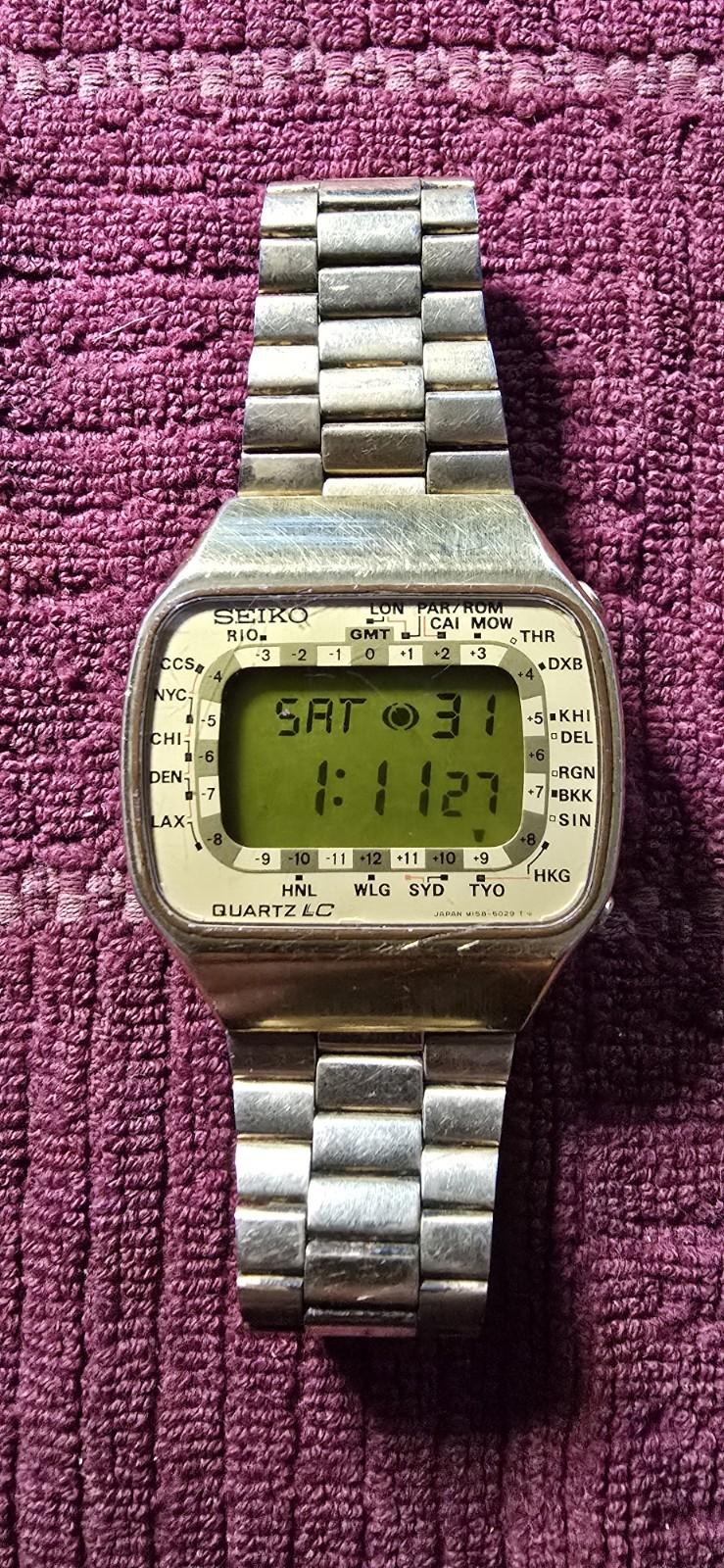 Seiko M158 5009 Vintage Pilot Digital Watch