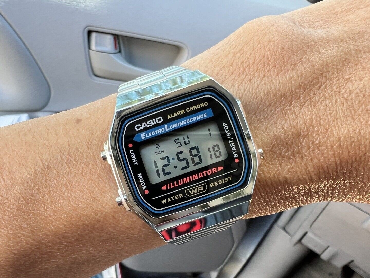 Casio A168WG Silver Vintage Digital Watch - Timeless Charm