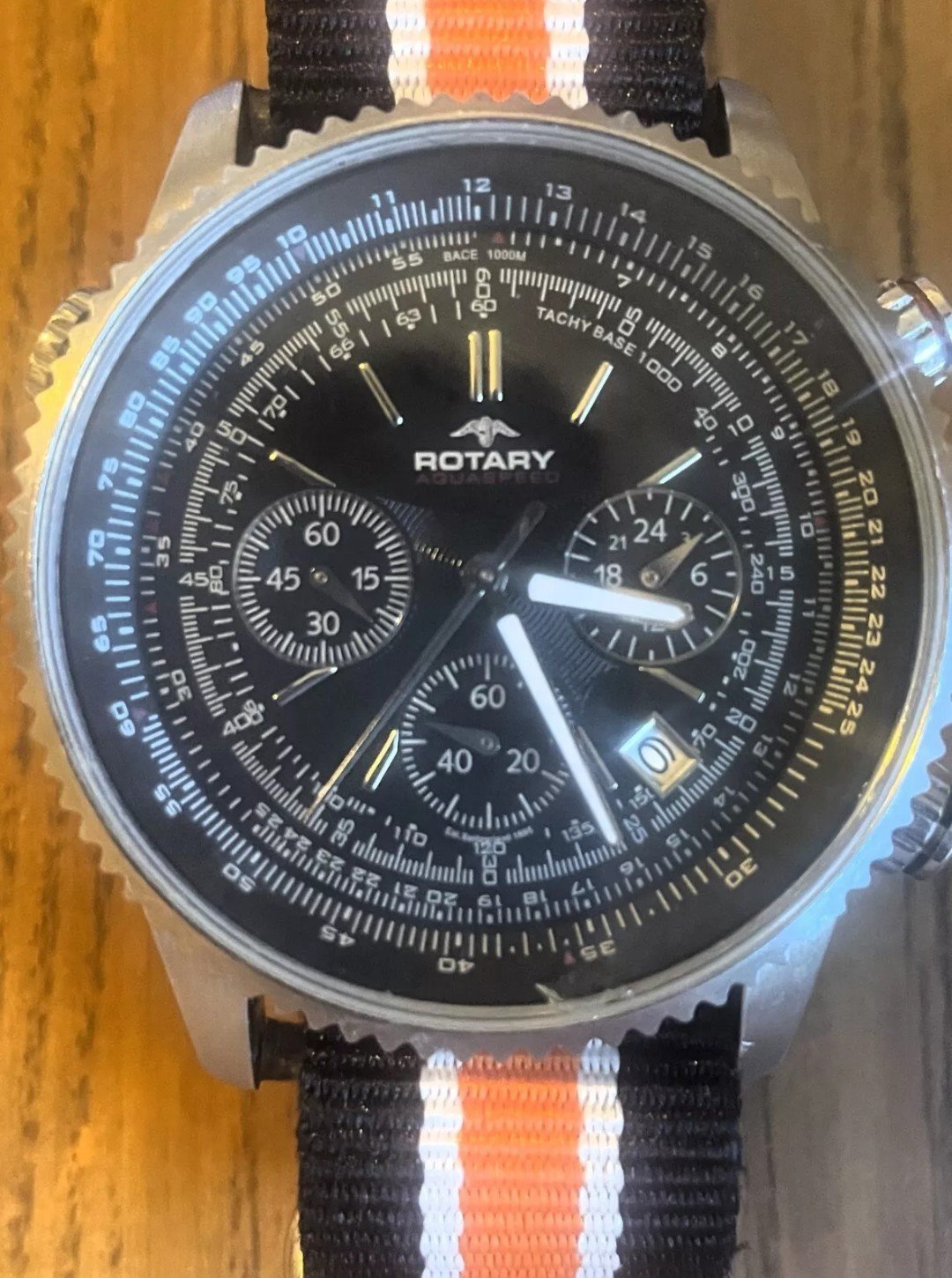 Rotary Aquaspeed Pilot Chronograph Vintage Watch - Classic Style