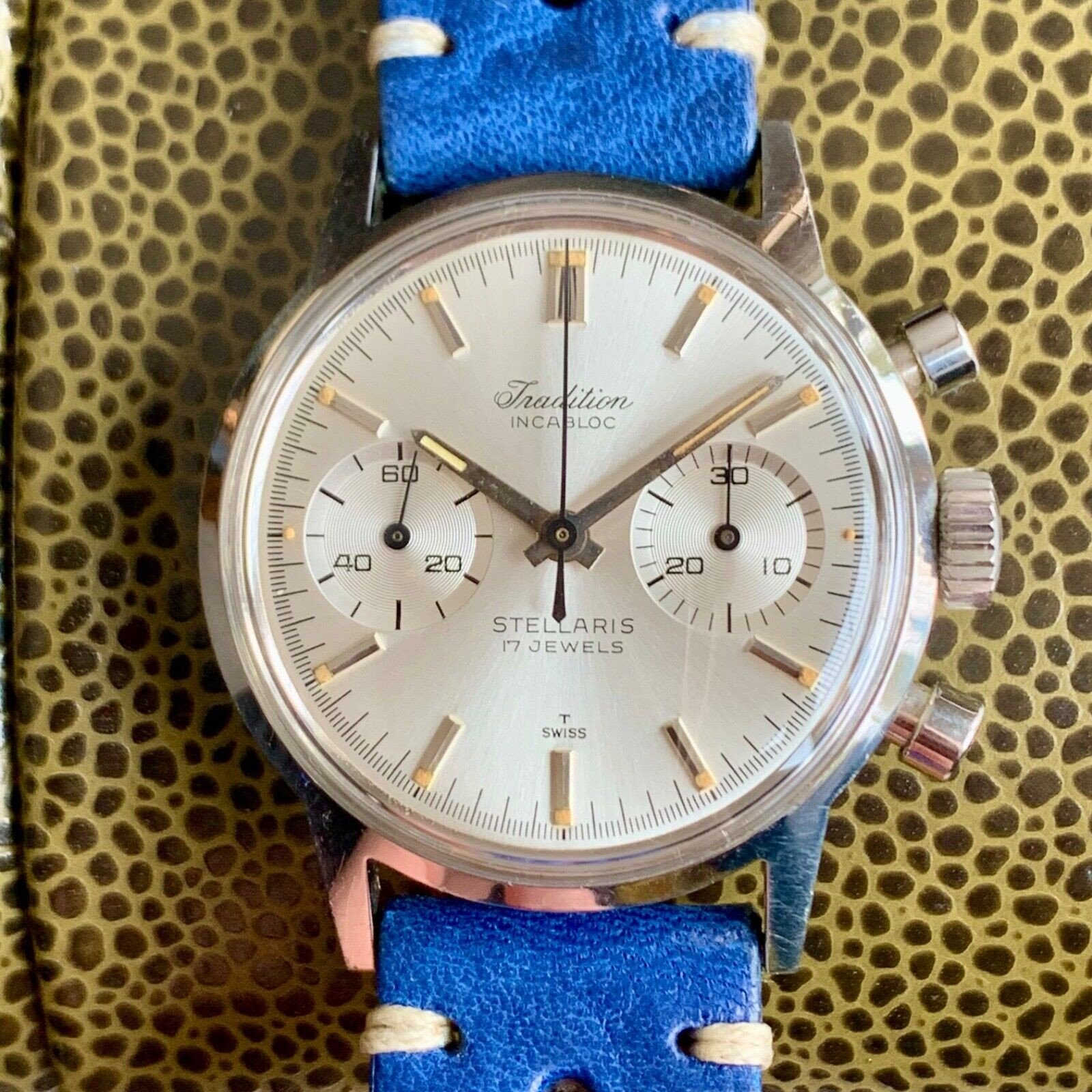 Classic Vintage Mechanical Chronograph Stainless Steel Watch