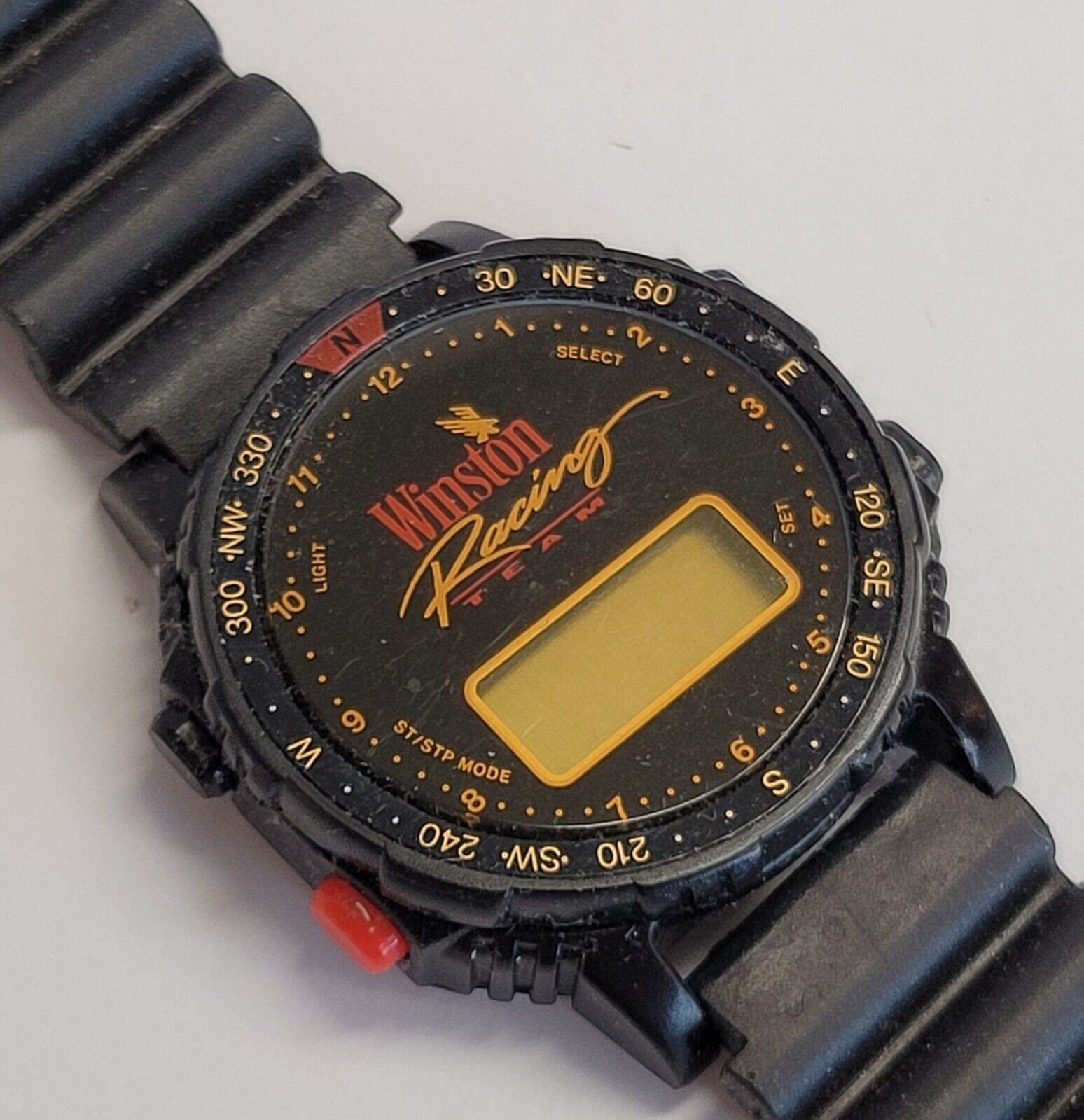 Winston Racing Team Black Vintage Digital Watch