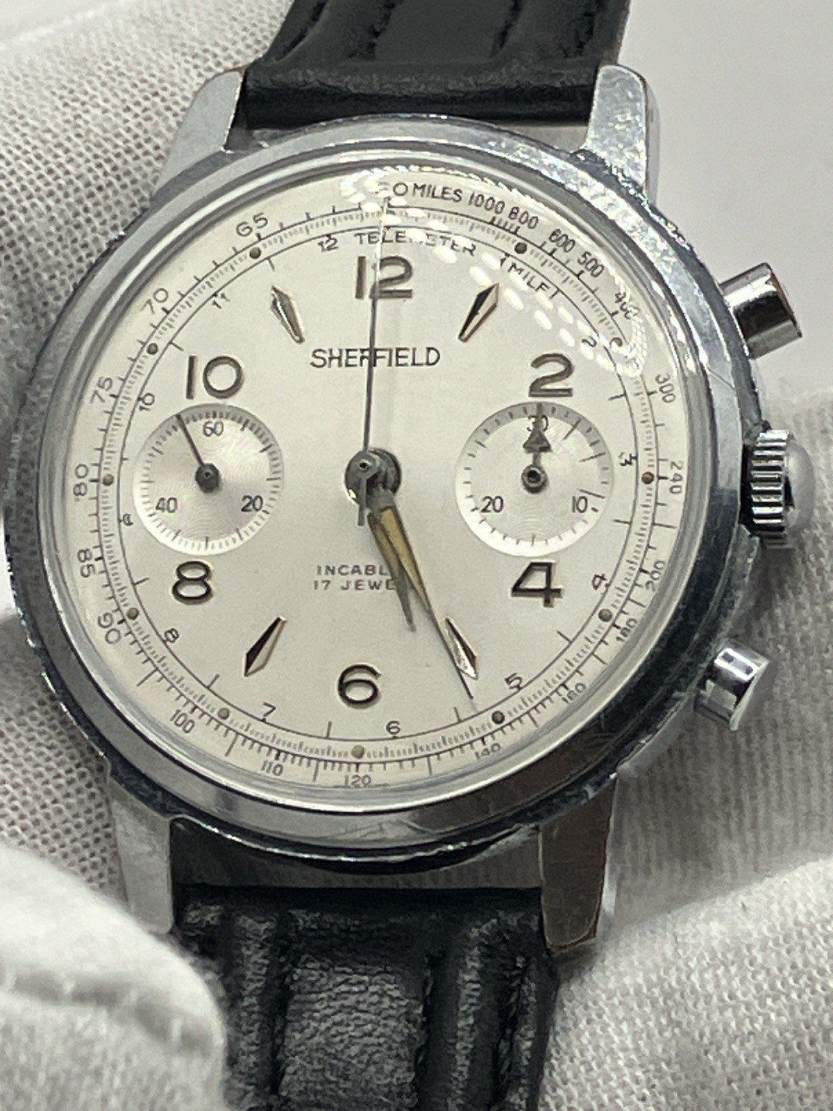 Sheffield 1950s Vintage Chronograph Watch - Functional Style