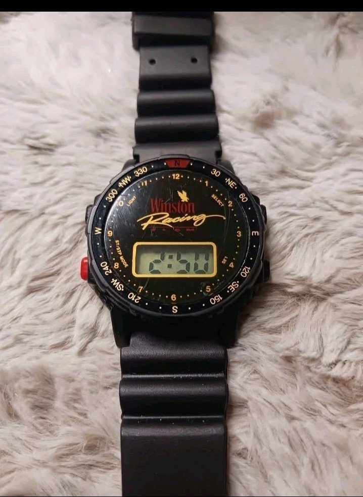 Vintage Winston Racing Team Digital Wrist Watch