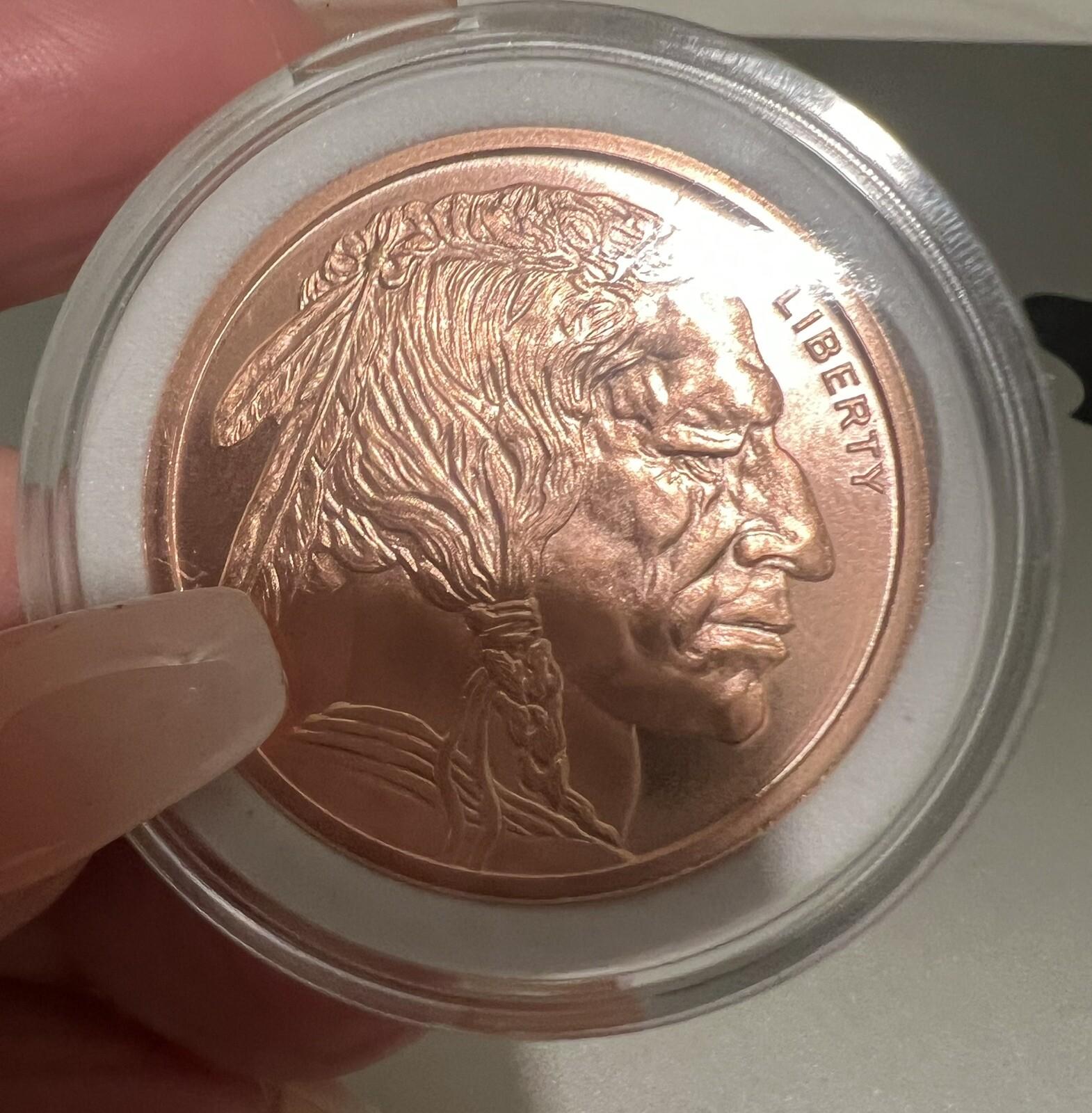 1 oz Indian Buffalo Copper Coin with Capsule Sale