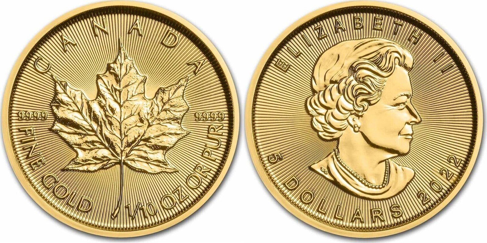2022 Royal Canadian Mint 1/10 oz Gold Coin