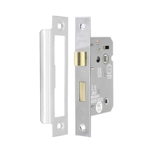 Polished Chrome Mortice Lock - 65mm Security Upgrade