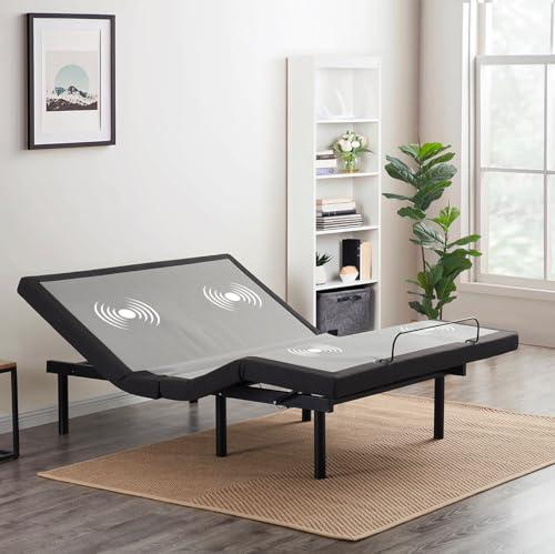 Adjustable King Bed Frame with Massage & USB