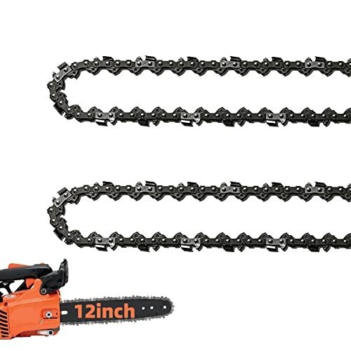 2 Pack 12'' Low-Kickback Chainsaw Chains - Safe & Reliable