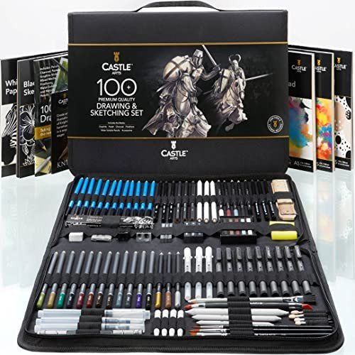 Castle Art 100-Piece Drawing & Sketching Set