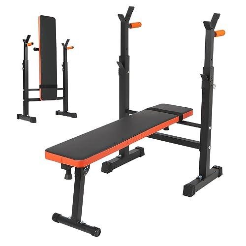 Versatile Adjustable Folding Weight Bench & Dip Station