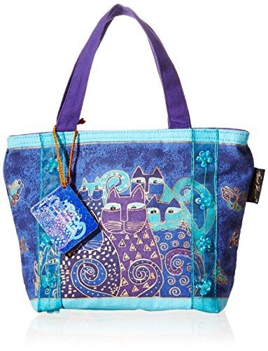 Indigo Cats Medium Bag by Laurel Burch - Perfect for Puppy Lovers