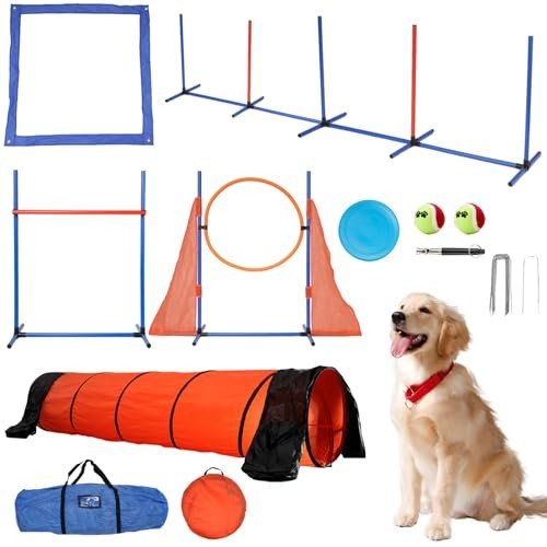 Fun Puppy Agility Training Kit: Tunnel & Hurdles