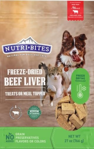 Nutri Bites Freeze-Dried Beef Liver Treats - 27 OZ