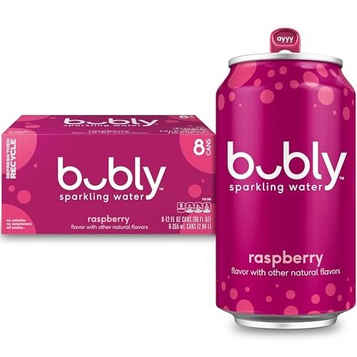 Refresh with Bubly Raspberry Zero Sugar - 8-Pack