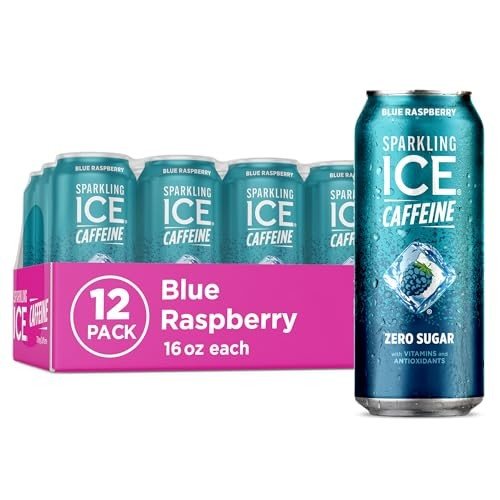 Blue Raspberry Caffeine Sparkling Water - 12 Pack