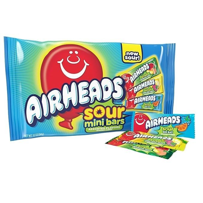 Airheads Mini SOURS: Sweet Gamer Snack Variety Pack