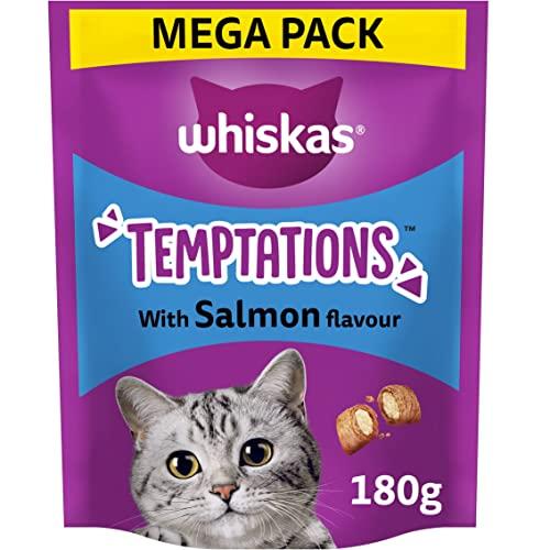 Whiskas Temptations Salmon Crunchy Cat Treats 4x180g