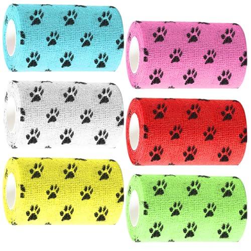 Self-Adhesive Bandages for Pets - 6 Roll Pack