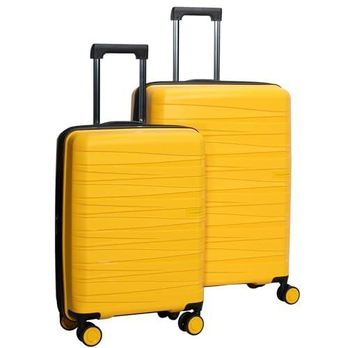 Rosamo Yellow Hardshell Luggage Set - 2 Pieces
