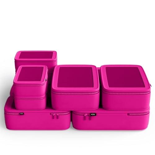 Stay Organized with Hot Pink Packing Cubes Set