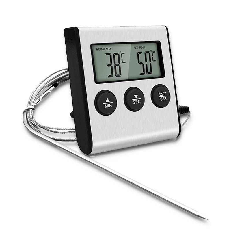 Digital Meat Thermometer with Timer & 102cm Probe