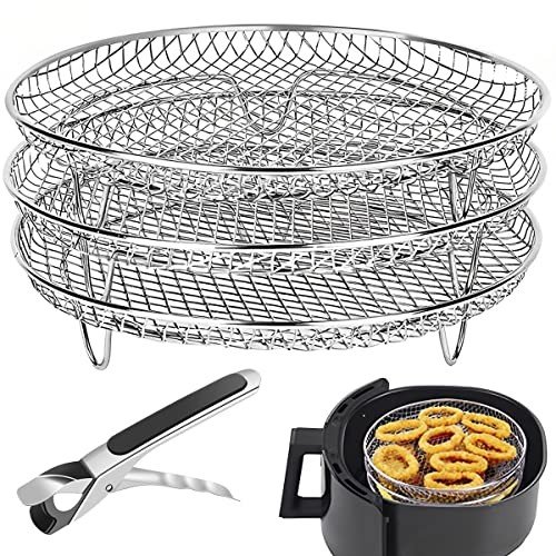 Stackable Stainless Steel Air Fryer Racks Set