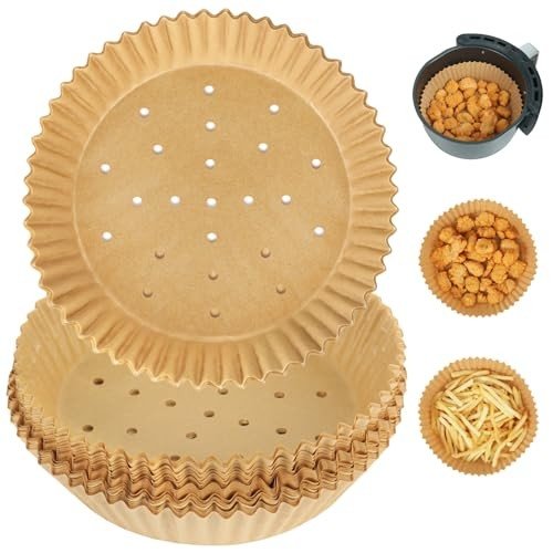 100-Pack Air Fryer Liners – Perfect 8 Inch Fit