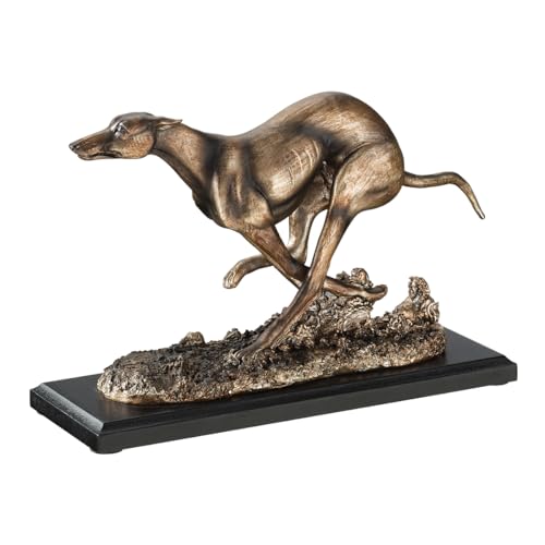 Art Deco Bronze Greyhound Whippet Dog Statue