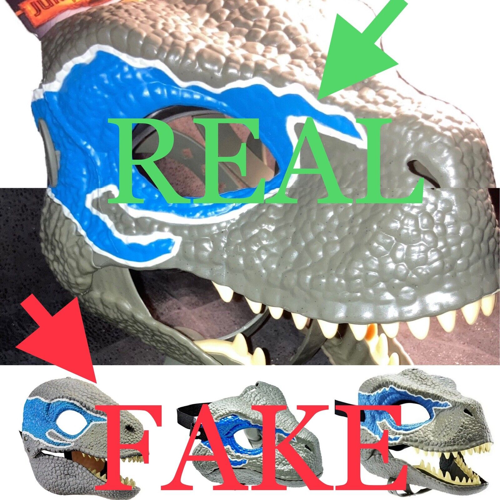 Transform into Velociraptor Blue with Mattel Mask